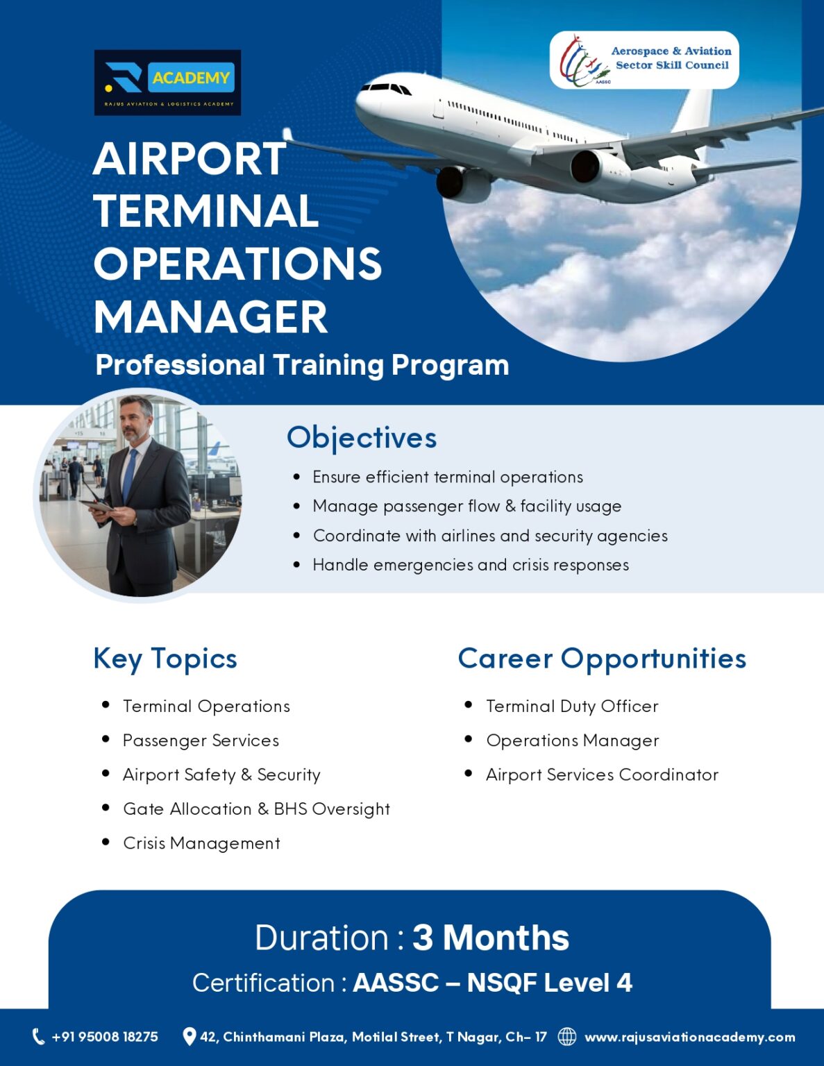 Airport Terminal opeartion Manager – RajusaviationAcademy
